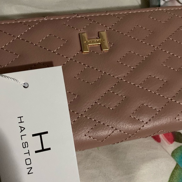 Bags | Halston Long Wallet Pink Nwt | Poshmark